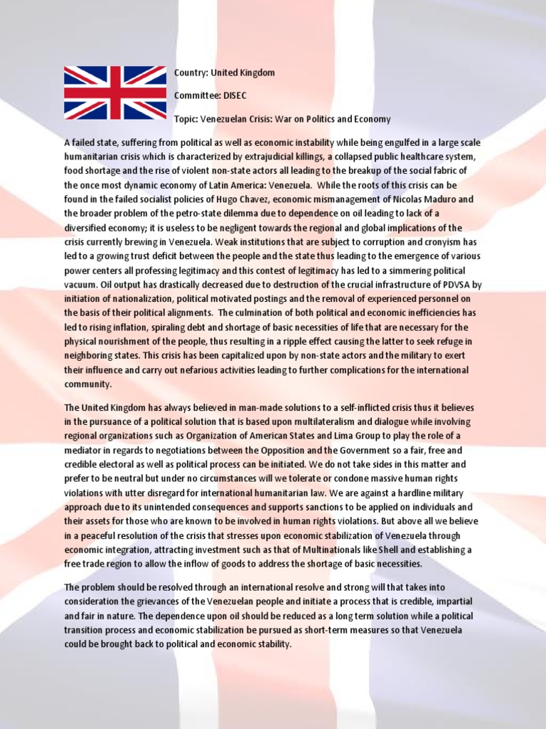 UK Position Paper | PDF | Venezuela | Public Sphere