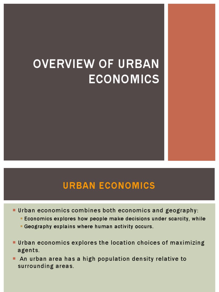 Understanding Urban Economics Basics | PDF | Economics | Economies