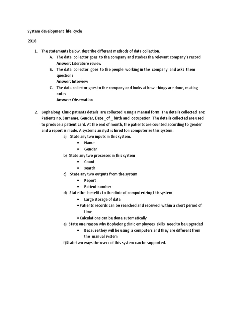 System Development Life Cycle | PDF | Observation | Data