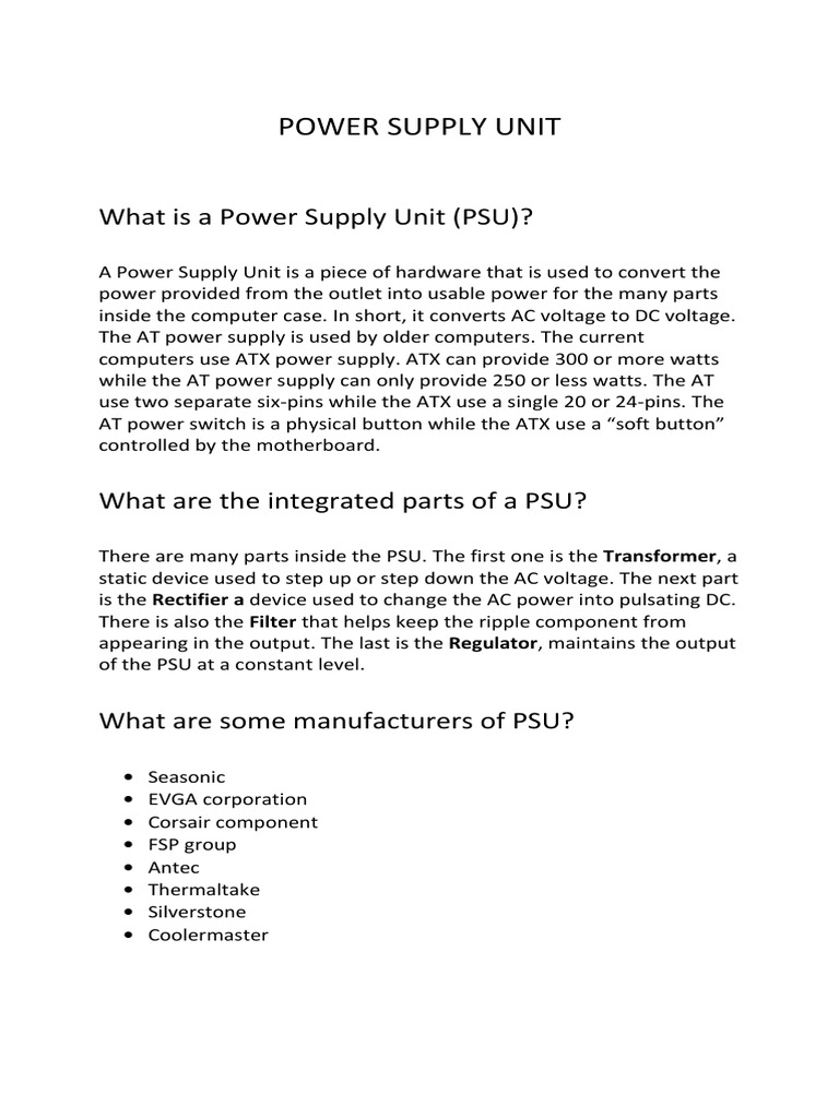 what-is-a-power-supply-unit-psu-pdf