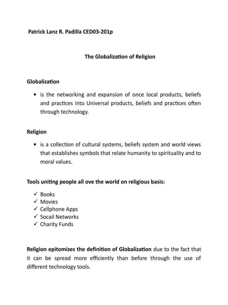 Globalization of Religion | PDF