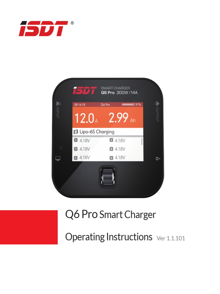 Q6 Pro: Smart Charger Operating Instructions | PDF | Battery Charger ...