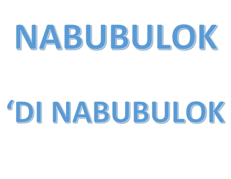 Nabubulok, Di Nabubulok | PDF