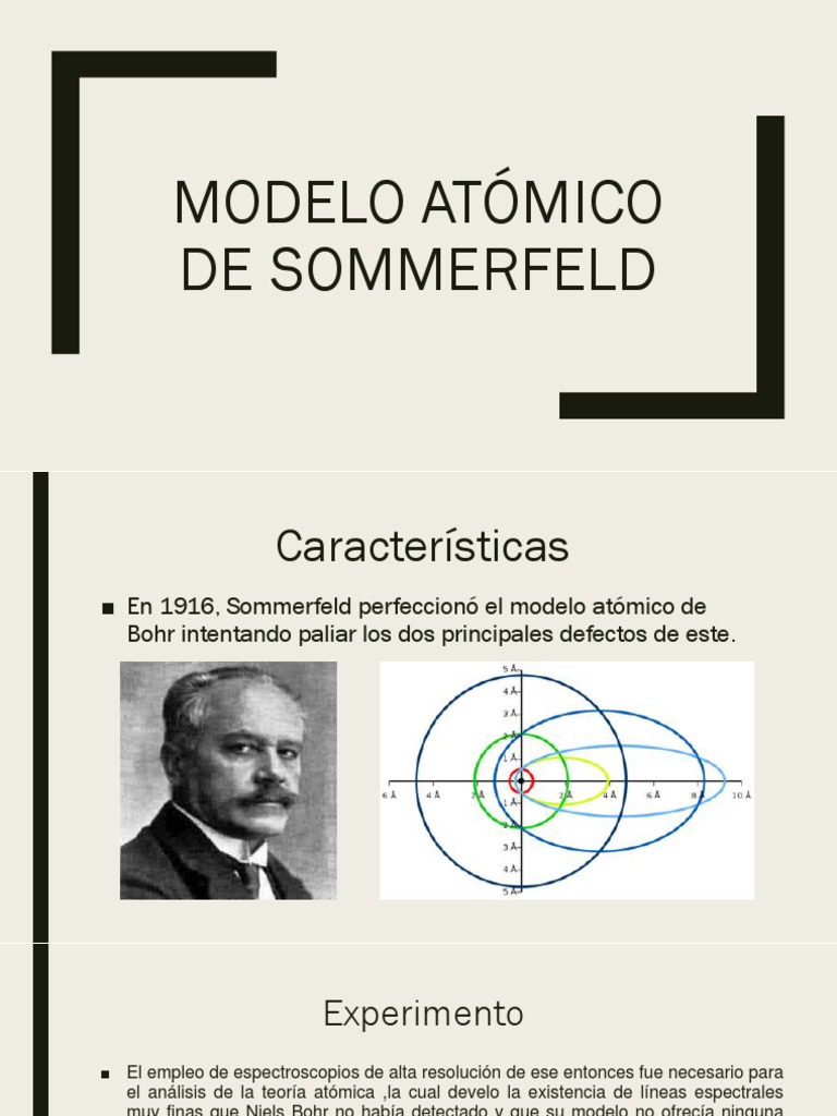 Modelo Atómico de Sommerfeld (1916) | PDF | Electrón | Orbital atómico