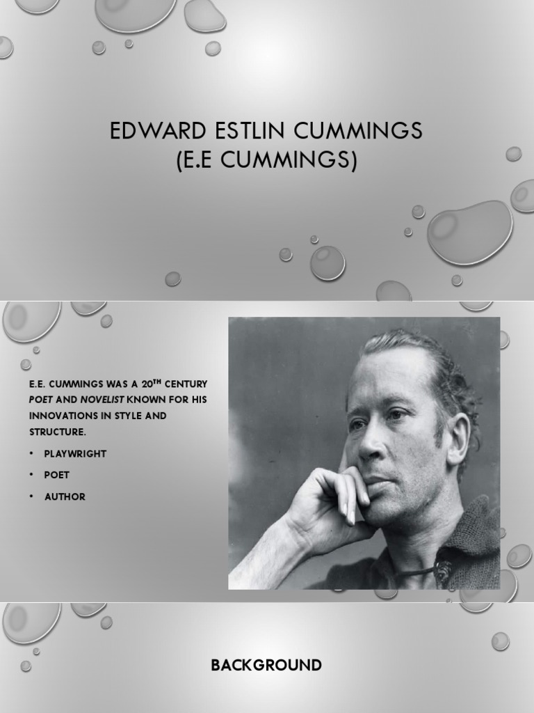 Edward Estlin Cummings (E.E Cummings) | PDF | Poetry | Writing
