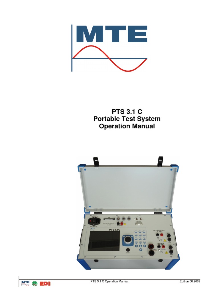 Operation Manual PTS 3.1 C English | PDF | Electrical Connector | Mains ...