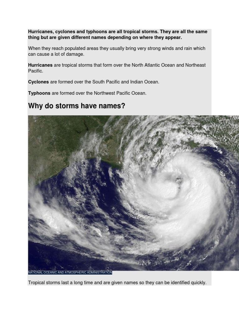 Why Do Storms Have Names? | PDF | Tropical Cyclones | Storms