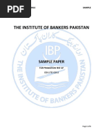 Sample Paper Bank of Punjab | PDF | Banks | Prices