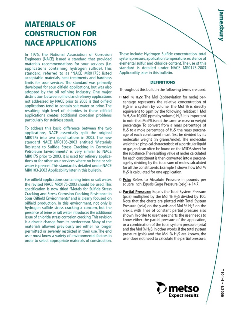 Understanding the Updated NACE Standards: A Guide to Selecting ...