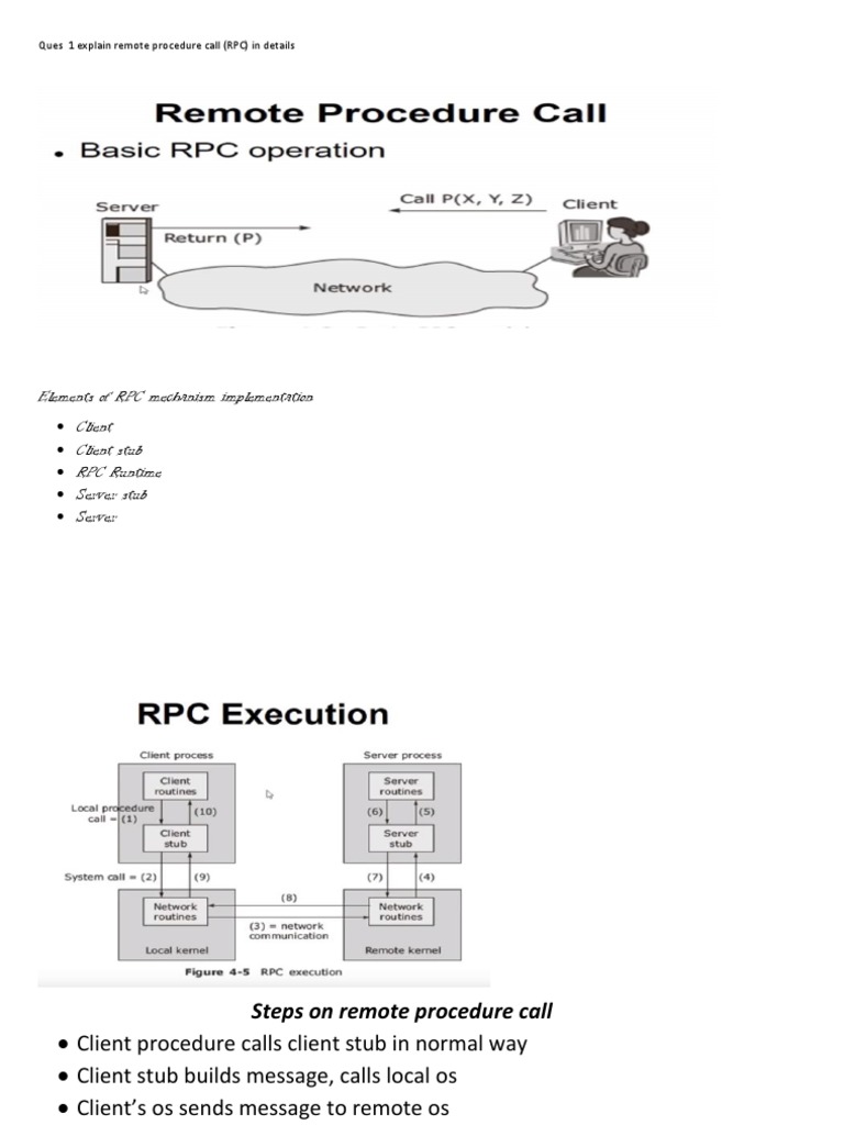 Exploring Remote Procedure Calls and their Role in Distributed Computing | PDF | Scheduling ...