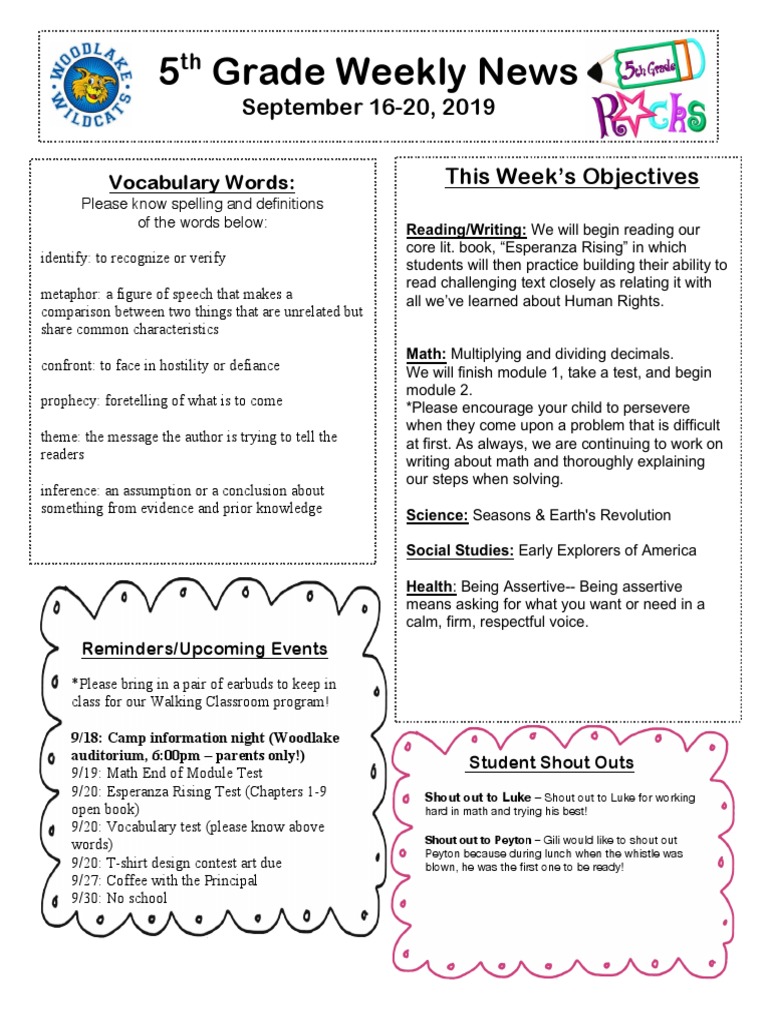 Weekly News | Download Free PDF | Vocabulary | Teaching Mathematics