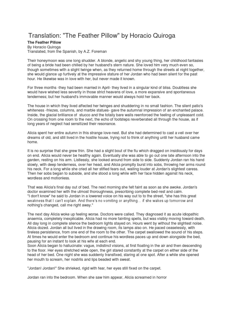 The Feather Pillow | PDF