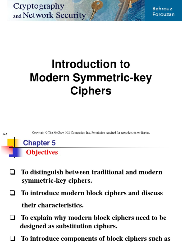 Introduction To Modern Symmetric Key Ciphers Pdf Cipher Cryptography