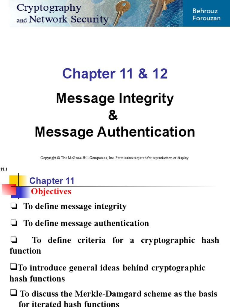 Message Integrity And Authentication Pdf Espionage Techniques Secrecy