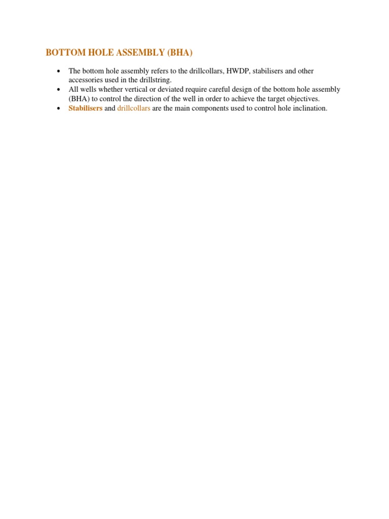Bottom Hole Assembly | PDF | Geotechnical Engineering | Infrastructure
