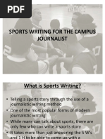 Sports Writing Sample | PDF | Student Sport | Sports