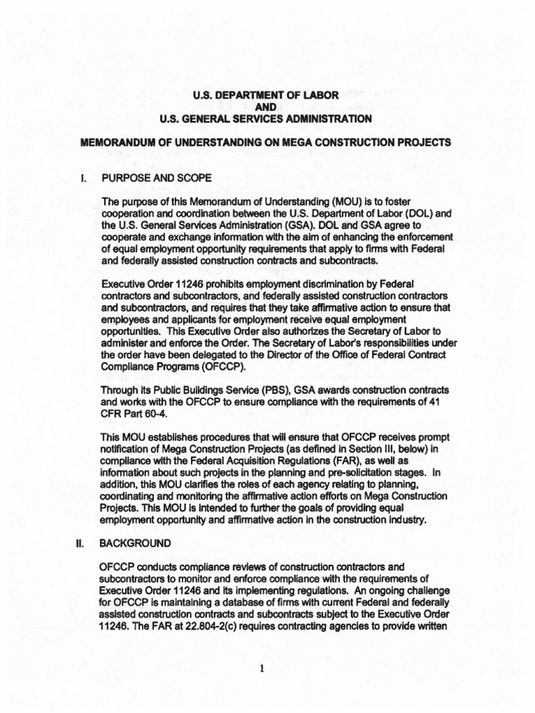 Mou | PDF | General Services Administration | Regulatory Compliance
