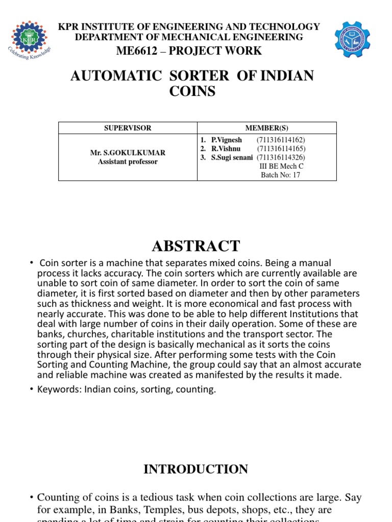 Coin Sorter New | PDF | Prototype