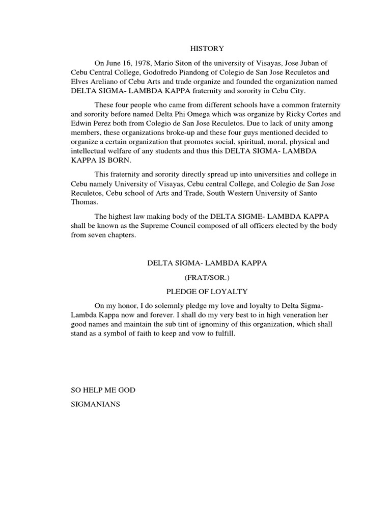 History | PDF | Fraternities And Sororities