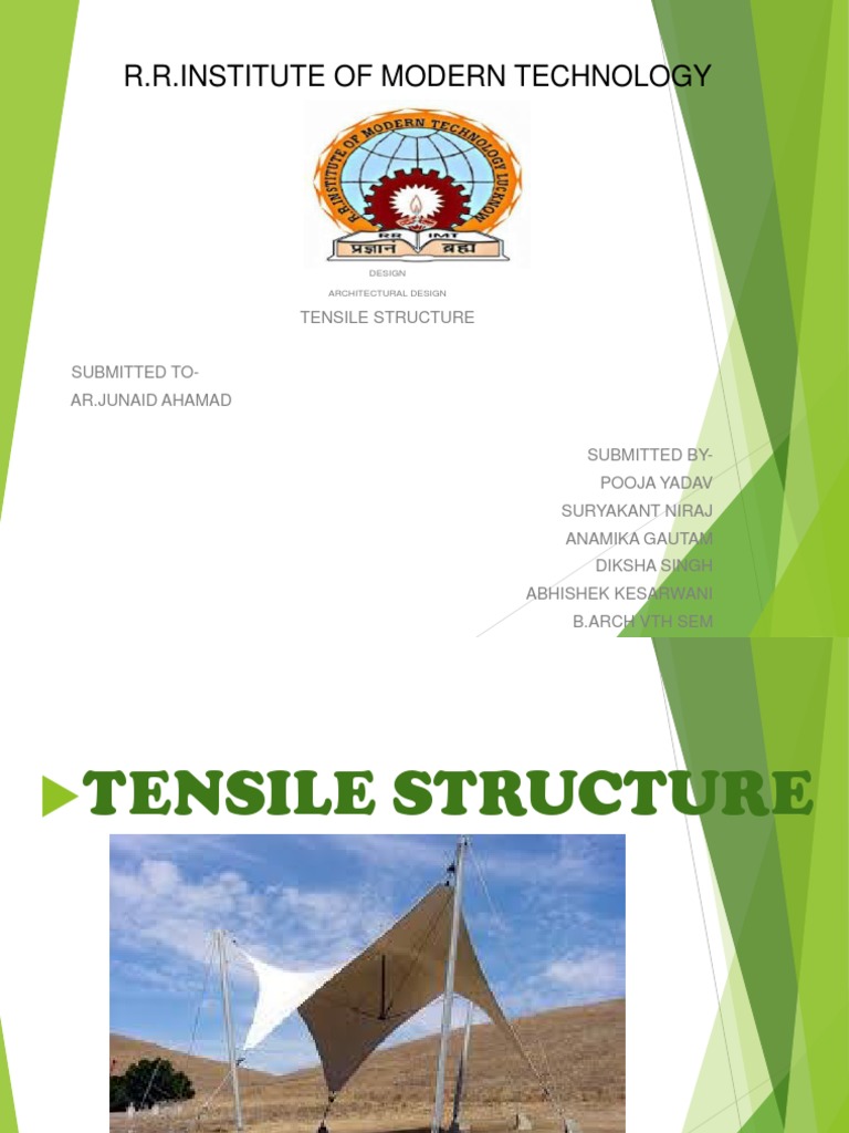 Tensile Structure PPT Final | PDF | Truss | Structural Engineering