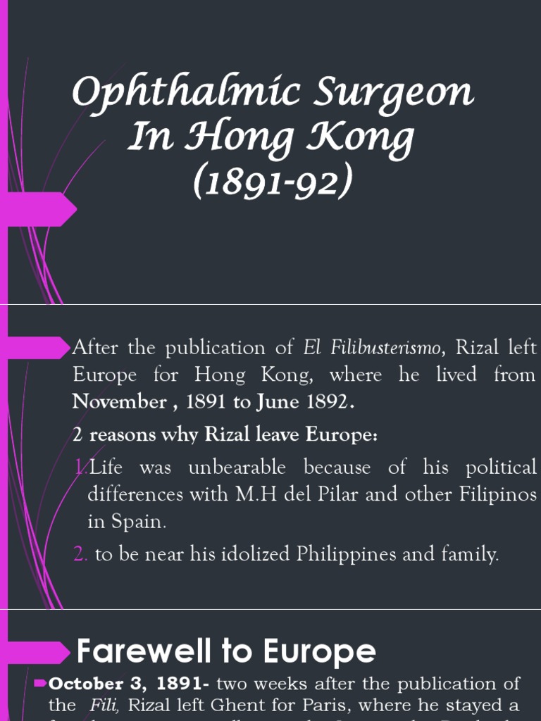 Ophthalmic Surgeon in Hong Kong (1891-92) | PDF | Philippines | Ophthalmology