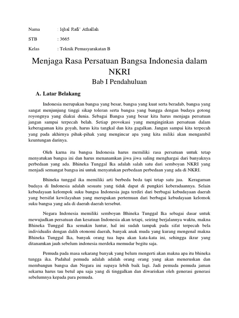 Pancasila Sebagai Pemersatu Bangsa | PDF | Perjalanan | Seni & Disiplin Bahasa