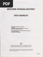 Western Aphasia Battery Test WAB Sample 2 | PDF | Aphasia | Speech