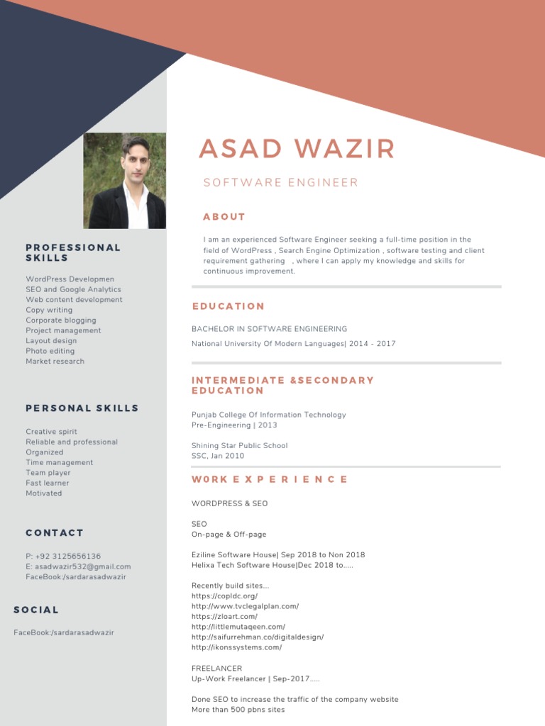 Asad Wazir: Software Engineer | PDF