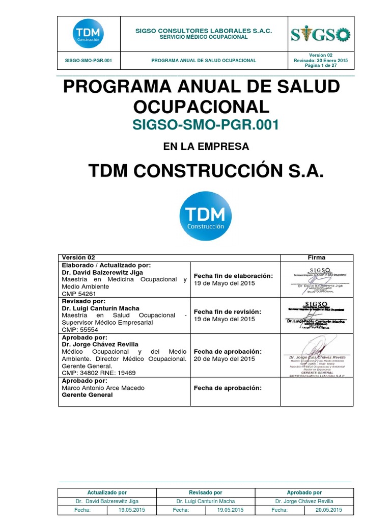 Plan Anual de SST | PDF | Seguridad y salud ocupacional | Bienestar