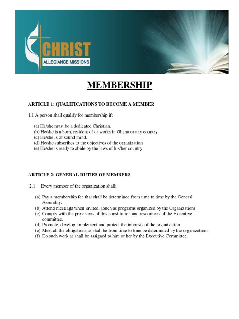 Membership Guidelines and Responsibilities | PDF | Public Sphere ...