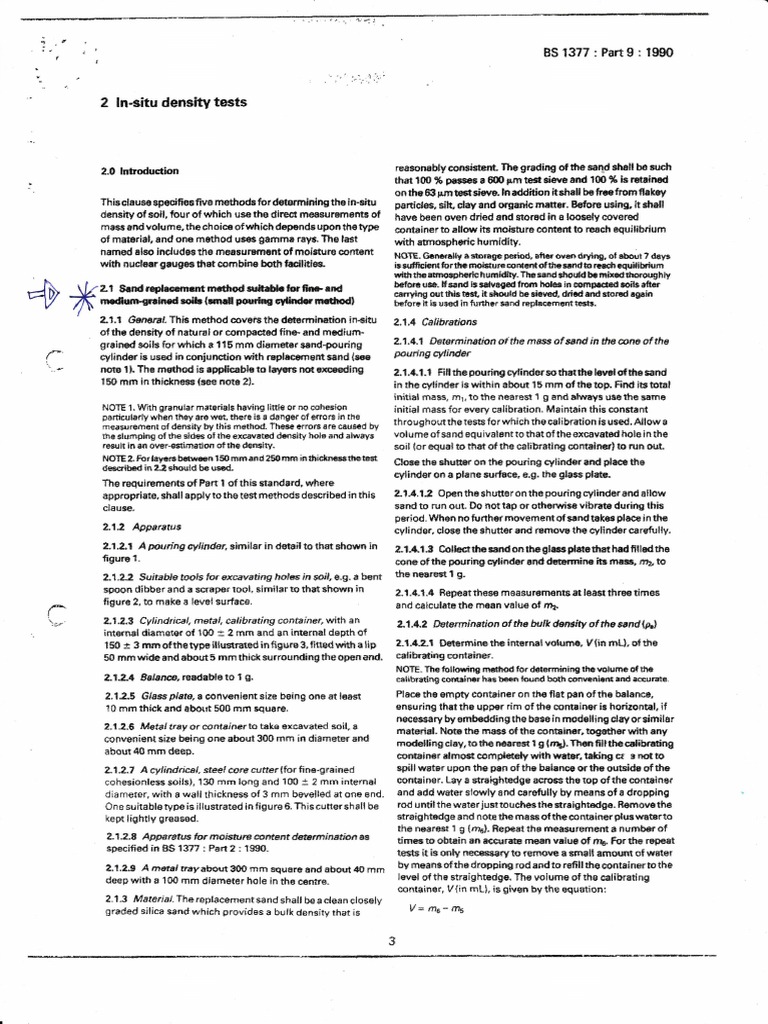 FDT Method Statement | PDF | Sand | Density