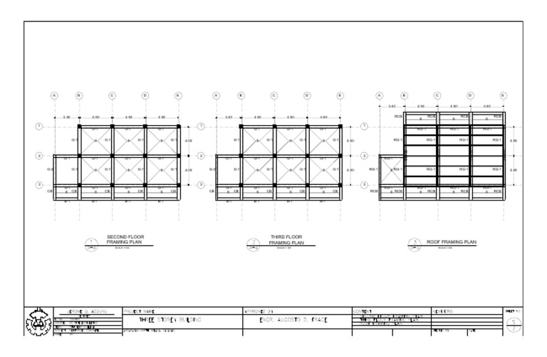 Second Floor Framing Plan Roof Framing Plan Third Floor Framing Plan | PDF