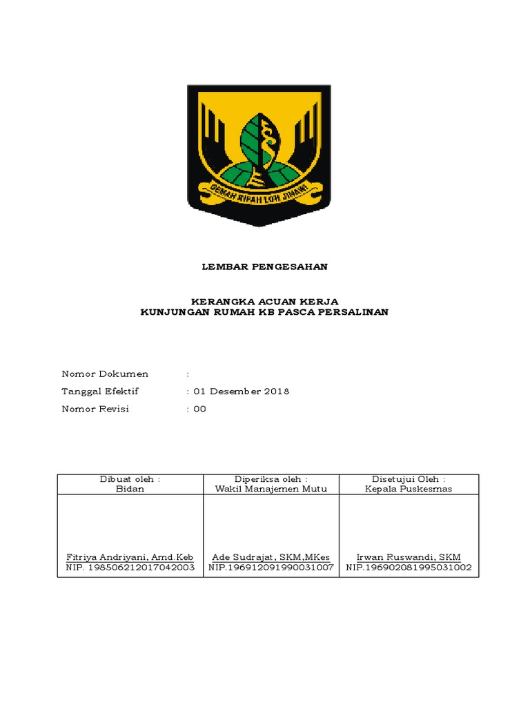 Kunjungan Rumah KB Pasca Persalinan | PDF | Kesehatan Holistik | Sains & Matematika