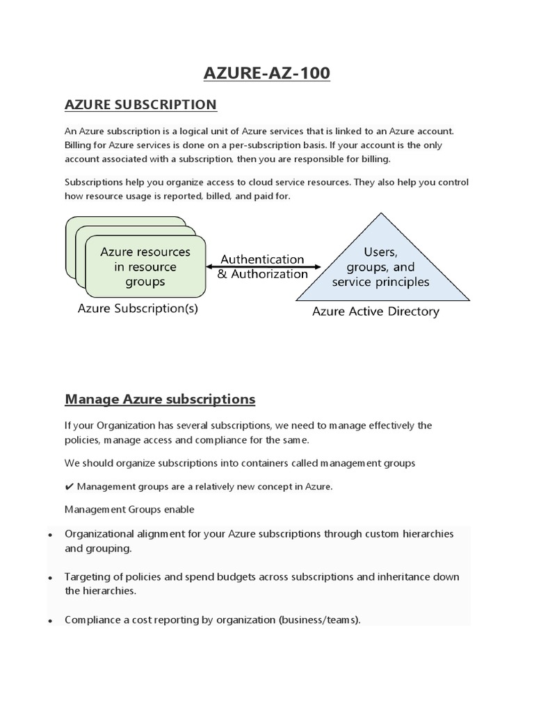 Az 100 | PDF | Microsoft Azure | Cloud Computing