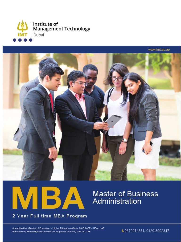 Imt Dubai Mba Brochure Web PDF | PDF | Business