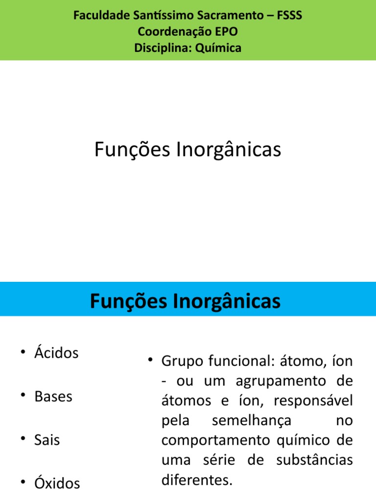 Química Aula 7 - Funções Inorgânicas Bases e Ácidos | PDF | Química ...