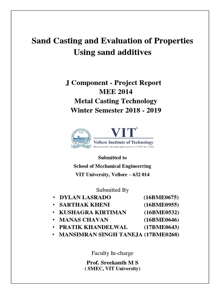 MCT Project 1 | Download Free PDF | Foundry | Casting (Metalworking)