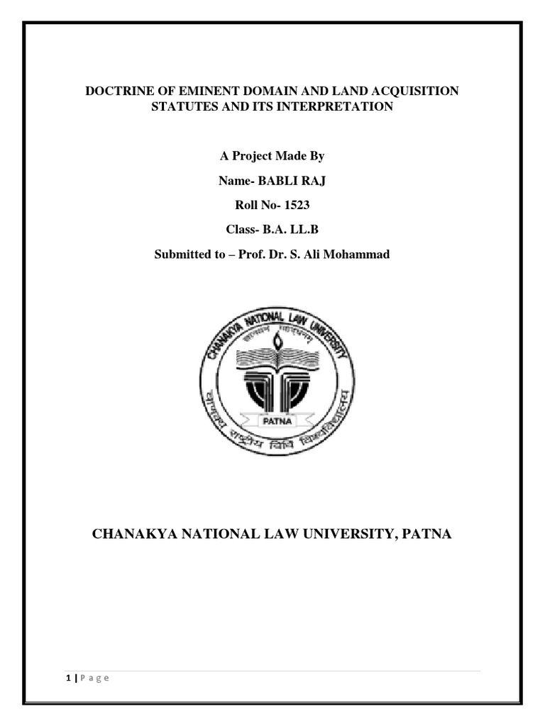 Interpretation of Statutes and Principles of Law Final Project | PDF ...