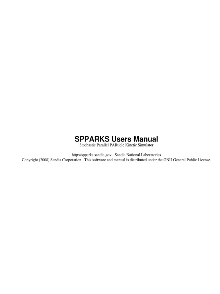 Spparks Manual | PDF | Library (Computing) | Message Passing Interface
