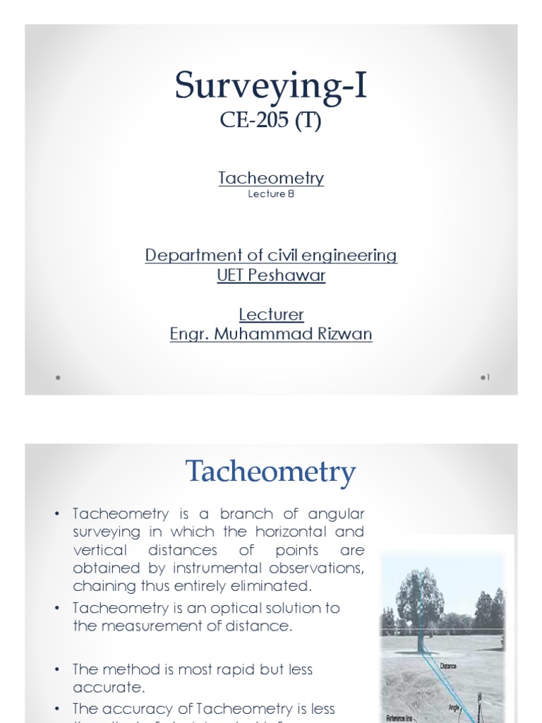 Surveying Surveying - II: CE CE - 205 205 ( (T T) ) | PDF | Surveying ...