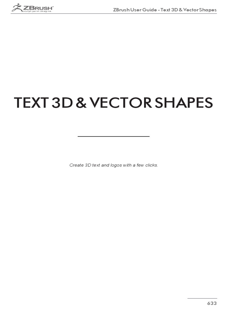 3D Text and SVG Creation in ZBrush | PDF | 3 D Computer Graphics ...
