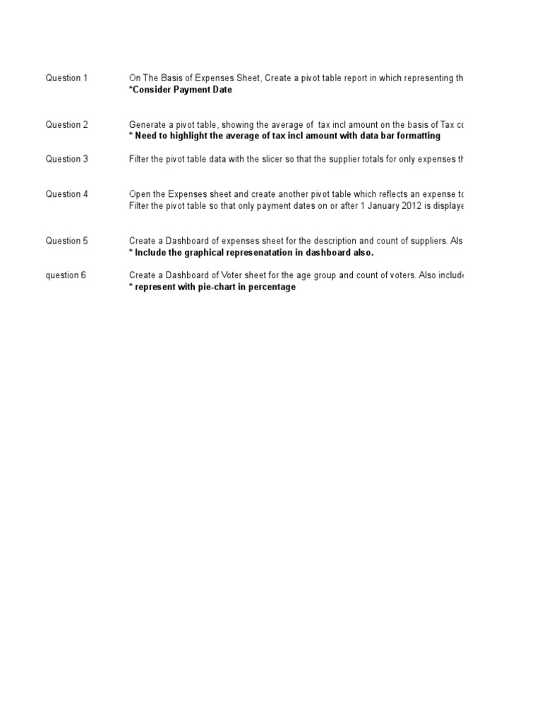 Excel Pivottable Question | PDF | Political Parties | Accountability