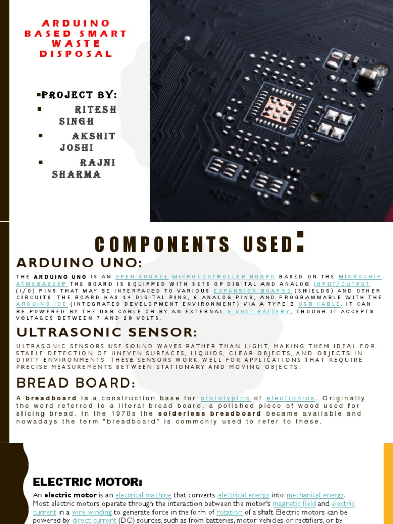 Arduino Based Smart Waste Disposal | PDF | Electricity | Electrical Engineering