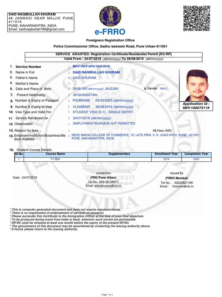Certificate | PDF | Travel Visa | Passport
