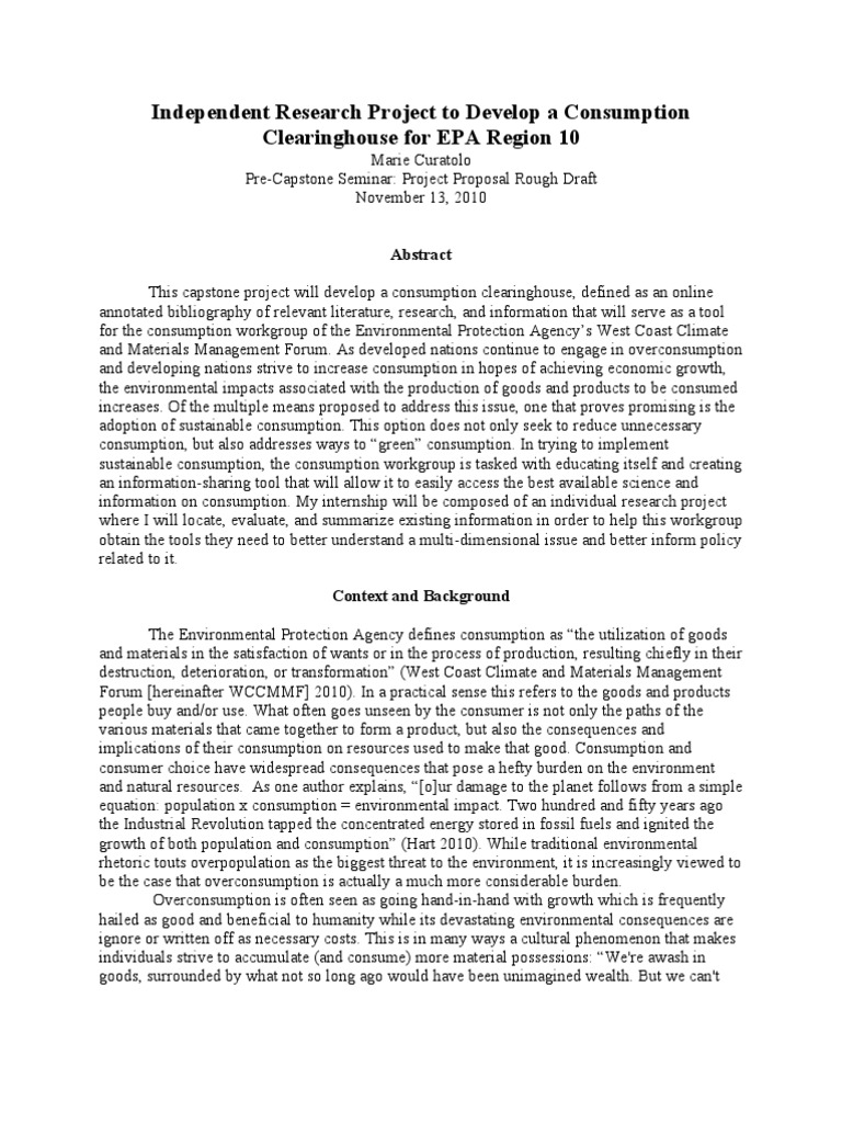 Project Proposal Rough Draft | PDF | Consumer Behaviour | Sustainability