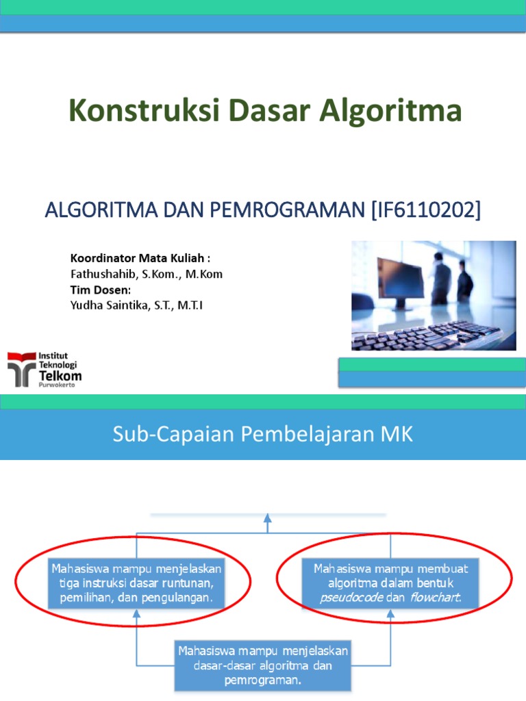 Pertemuan II Konstruksi Dasar Algoritma | PDF