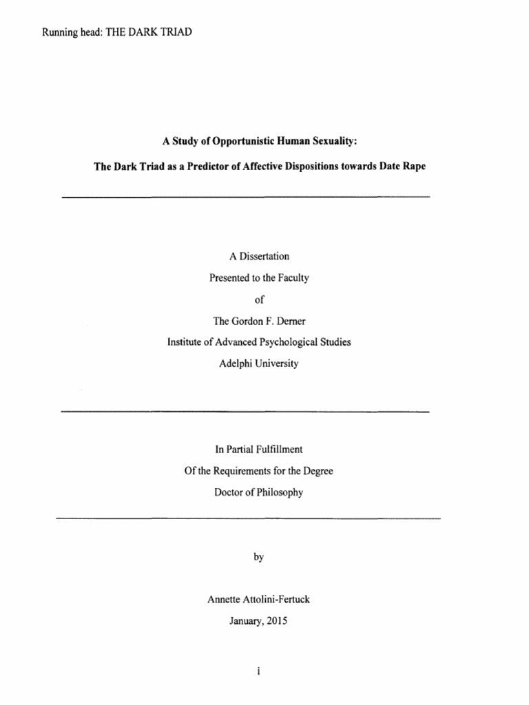 The Dark Triad | PDF | Oedipus Complex | Narcissism