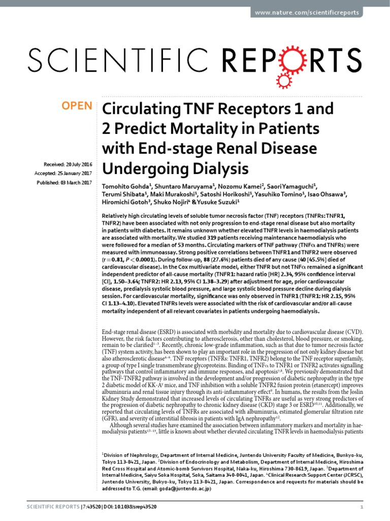 2017 - Circulating TNF Receptors 1 and 2 Predict Mortality in Patients ...