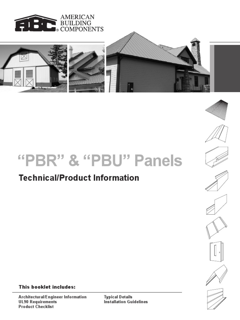 ABC PBR-PBU Manual PDF | PDF | Specification (Technical Standard) | Roof