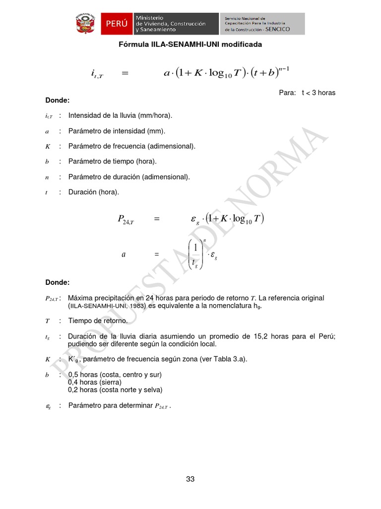 Fórmula IILA-SENAMHI-UNI Modificada | PDF | Formas de agua | Nubes ...